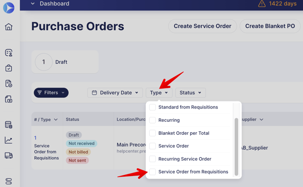 How to Create Service Orders from Requisitions